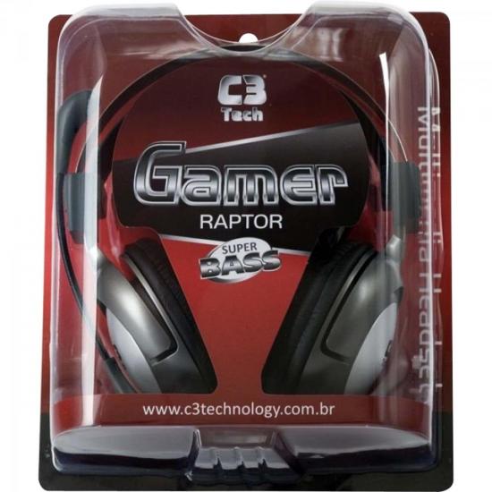 Headset Gamer Raptor MI-2870RS Preto C3 TECH - Mundomax