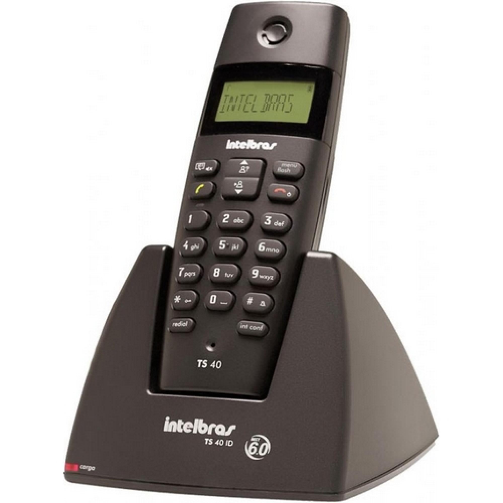Telefone S/Fio Dect 6.0 1,9GHz TS40 ID Preto INTELBRAS - Mundomax