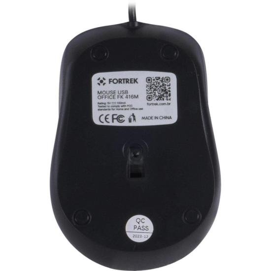 Mouse Fortrek OM103BK USB 2400 Dpi Preto FK 416M - Mundomax