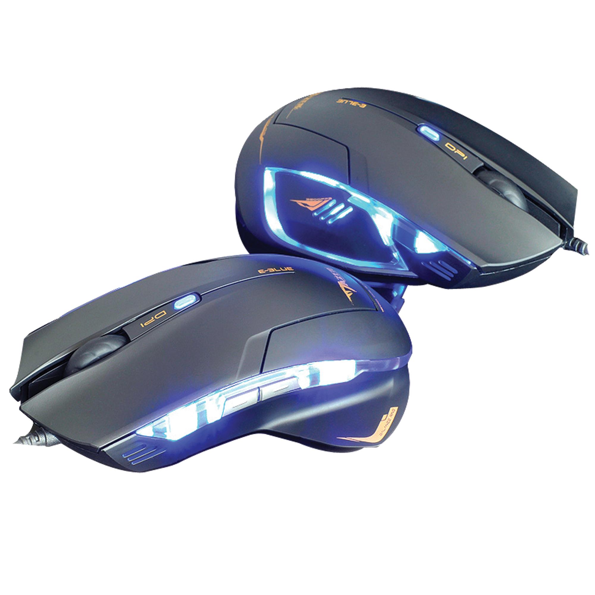 Mouse Gamer USB 2400DPI Mazer Type-R Preto E-BLUE - Mundomax