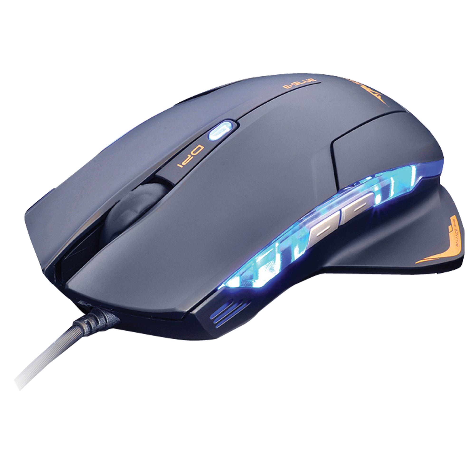 Mouse Gamer USB 2400DPI Mazer Type-R Preto E-BLUE - Mundomax