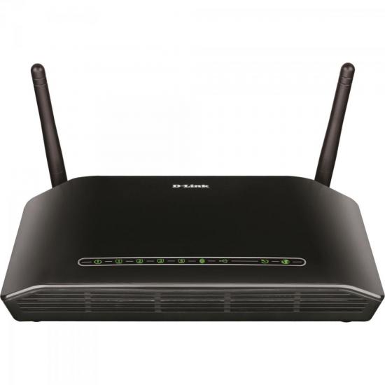 Modem Roteador ADSL2+ WiFi 300Mbps DSL-2750E Preto D-LINK - Mundomax