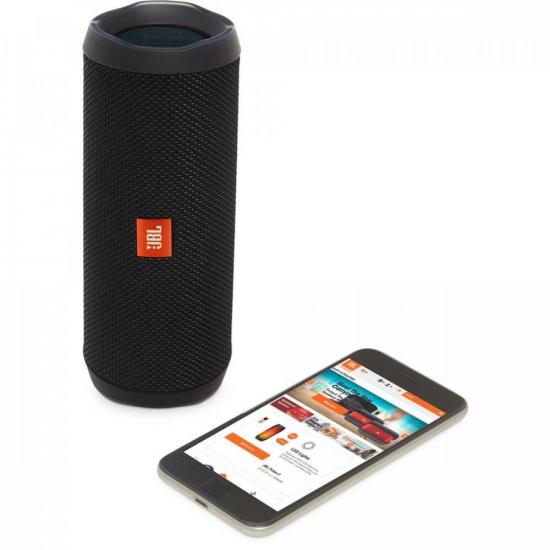 Caixa Multimídia Portátil Bluetooth FLIP 4 Preta JBL - Mundomax