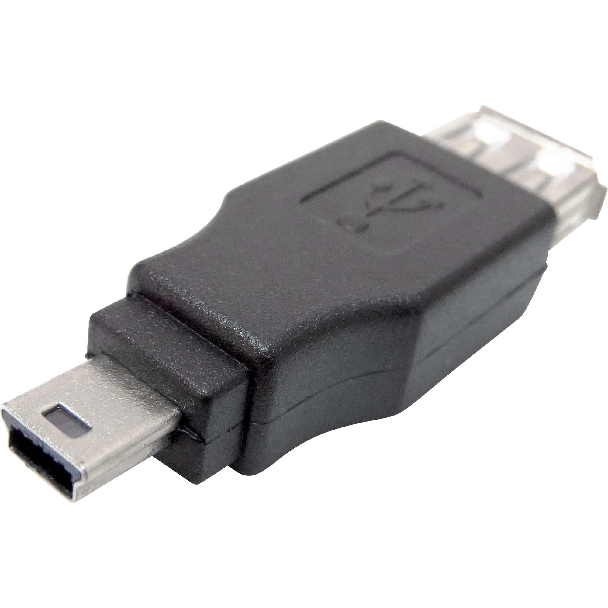 Adaptador USB A Fêmea x Mini USB Macho ADAP0022 Preto STORM (embalagem ...