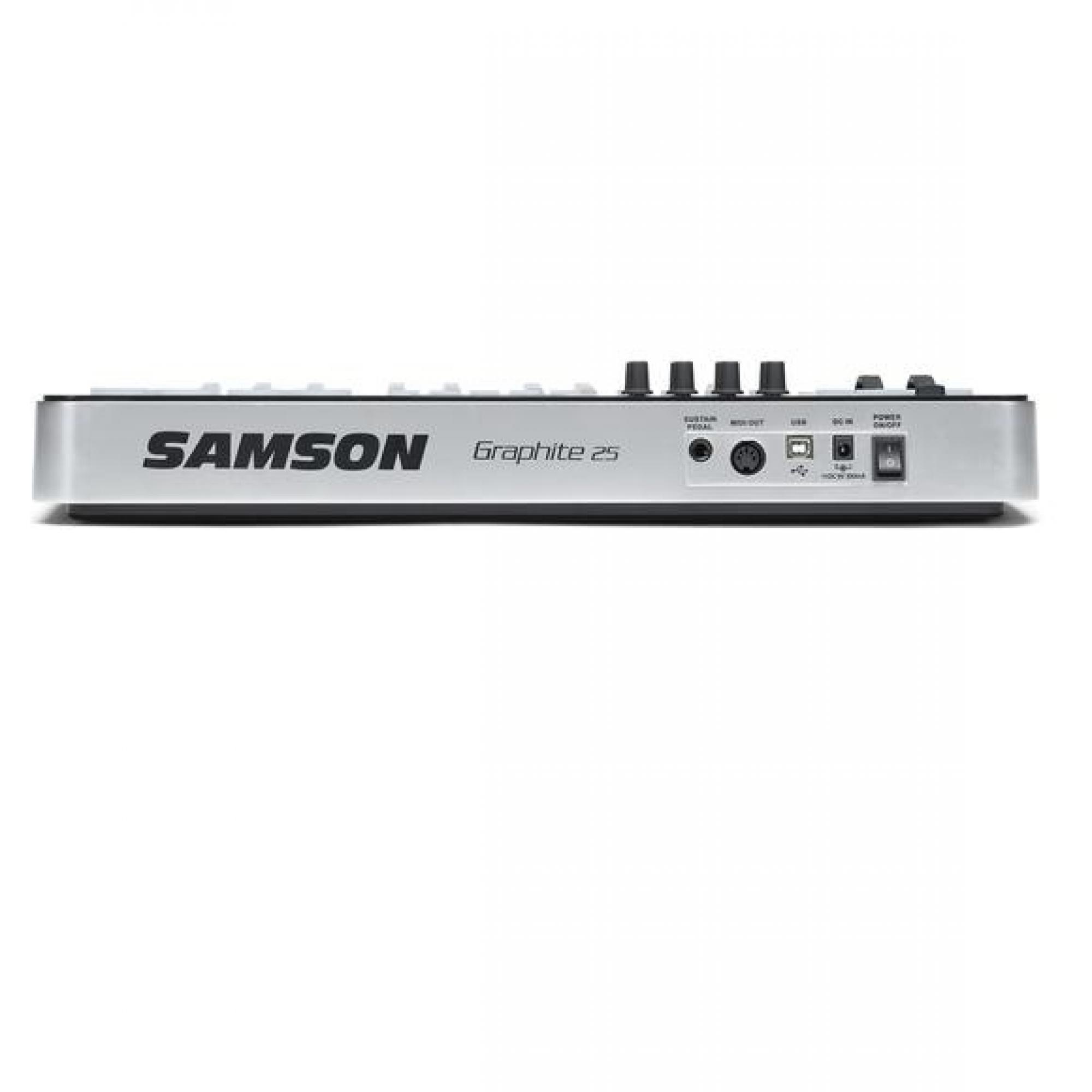 Controlador SAMSON MIDI GRAPHITE 25 Grafite - Mundomax