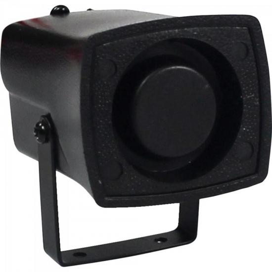 Micro Sirene Piezoeletrica 12V Continuo Preto DNI - Mundomax
