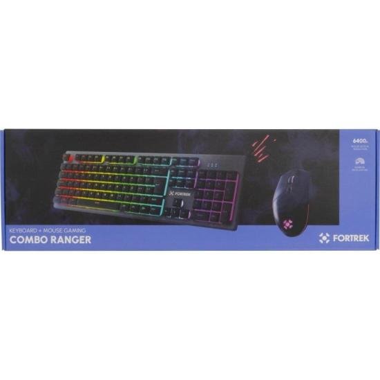 Kit Teclado e Mouse Gamer Fortrek Ranger Rainbow RGB Grafite - Fortrek
