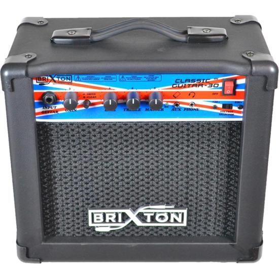 Amplificador para Guitarra BRIXTON Classic Guitar 30 Preto - Mundomax