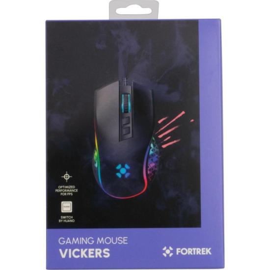 Mouse Gamer Fortrek Vickers New Edition 8000 Dpi RGB Preto - Fortrek