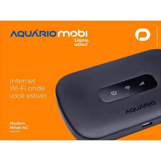 Modem Móvel Aquário MM-4000 4G Mobi Preto - Mundomax