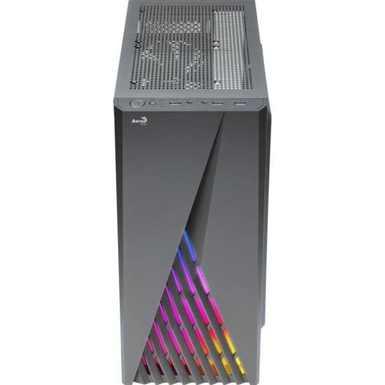 Gabinete Gamer Aerocool Delta Preto RGB Lateral Vidro - Aerocool