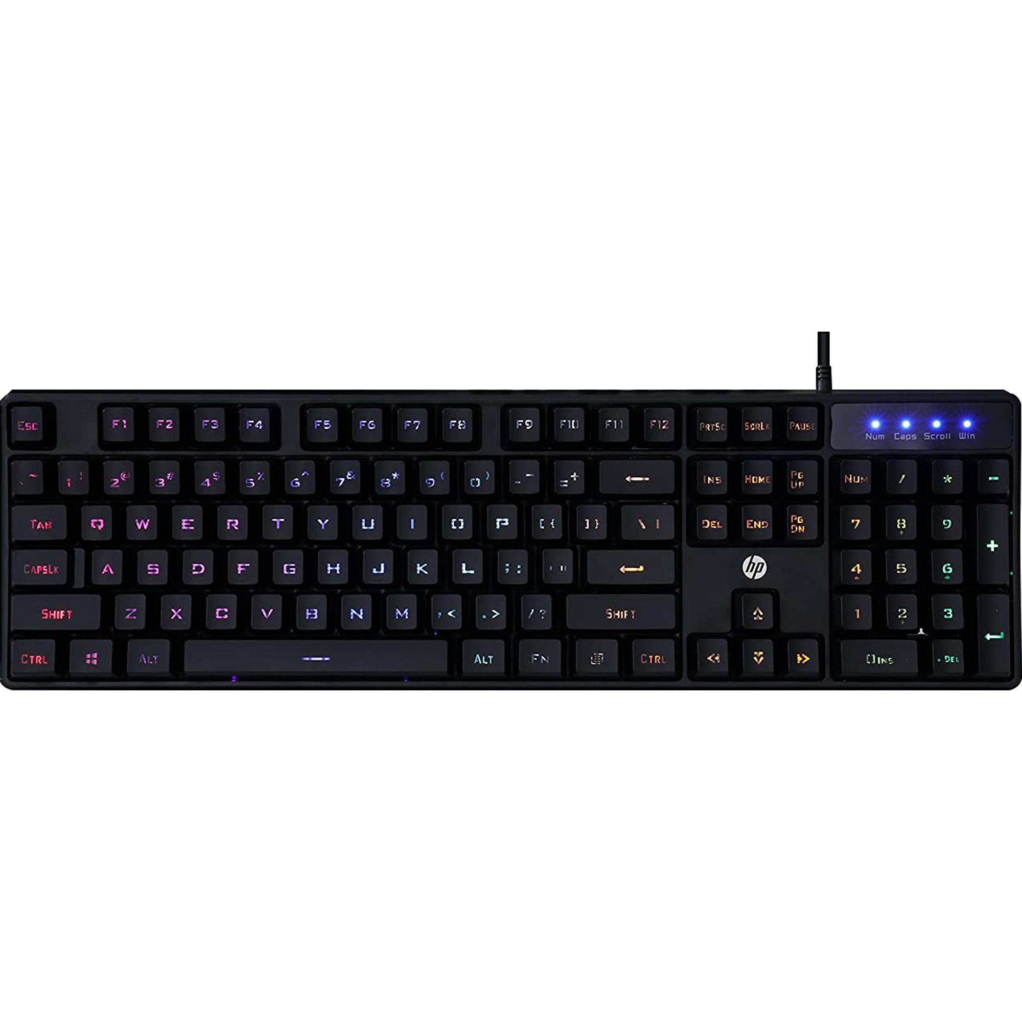 Teclado Gamer HP K300 USB Led Preto - Mundomax