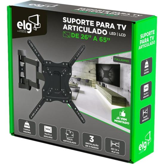 Suporte Articulado Para TV 26"-65" FULL40_PRO ELG - Mundomax